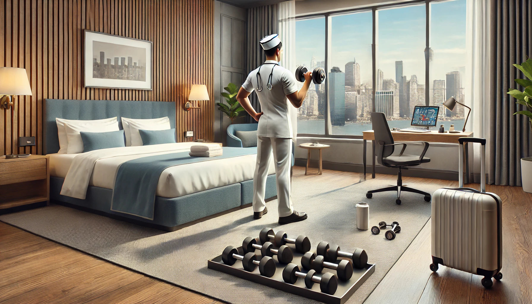 Elevate Your Fitness Edge: Portable Dumbbell Workouts for Hotel Stays